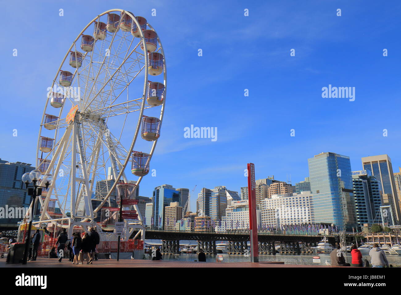 People visit Darling Harbour Harbourside in Sydney Australia Stock ...