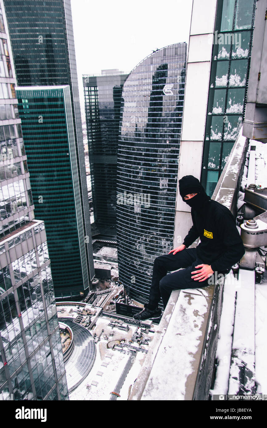 MOSCOW, RUSSIA: HEART-STOPPING pictures and video show the moment a group of fearless daredevils ...