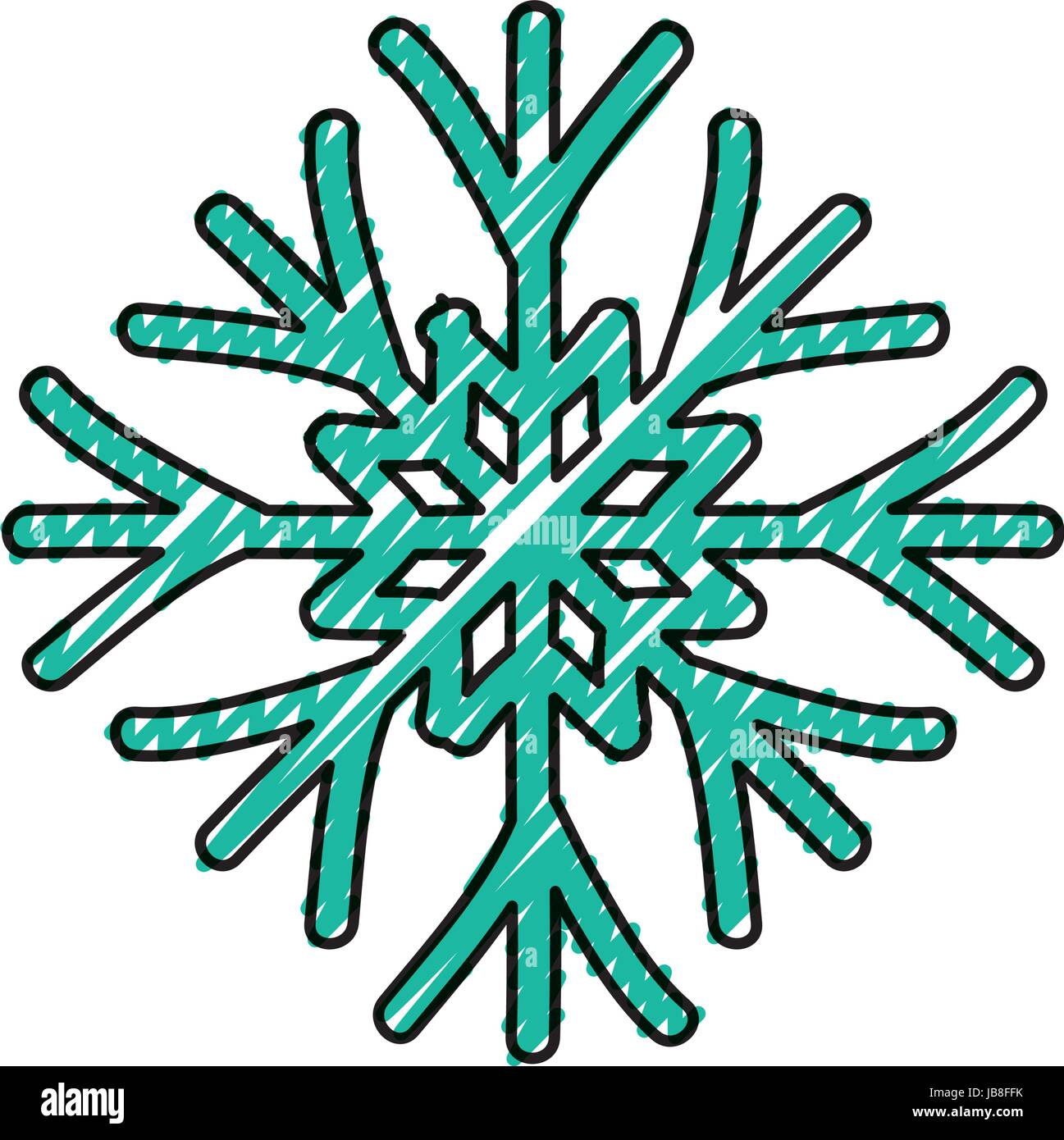 Snowflake winter symbol Stock Vector Image & Art - Alamy
