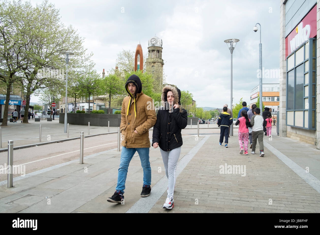 General view of Nelson , a town in Lancashire in the notth of England ...
