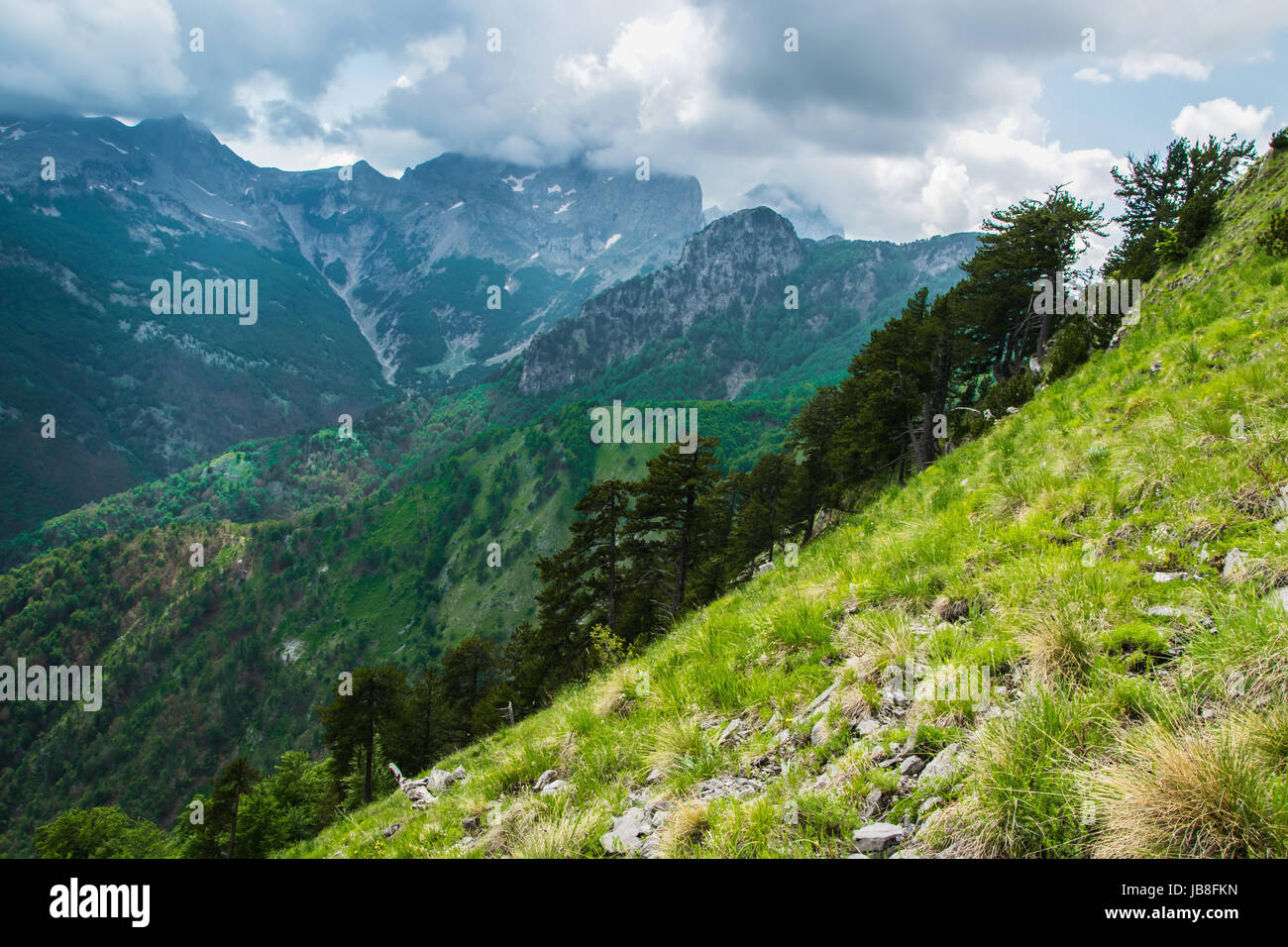 Wonderful aerial view of the mountains Stock Photo - Alamy