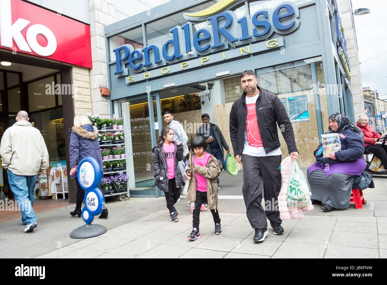 General view of Nelson , a town in Lancashire in the notth of England ...