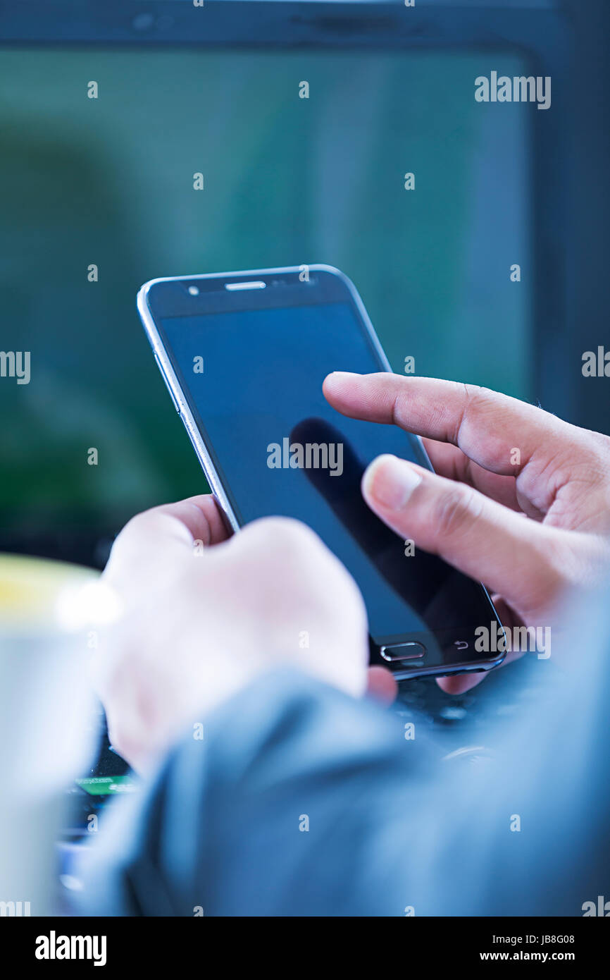 Close up man dialing hi-res stock photography and images - Alamy