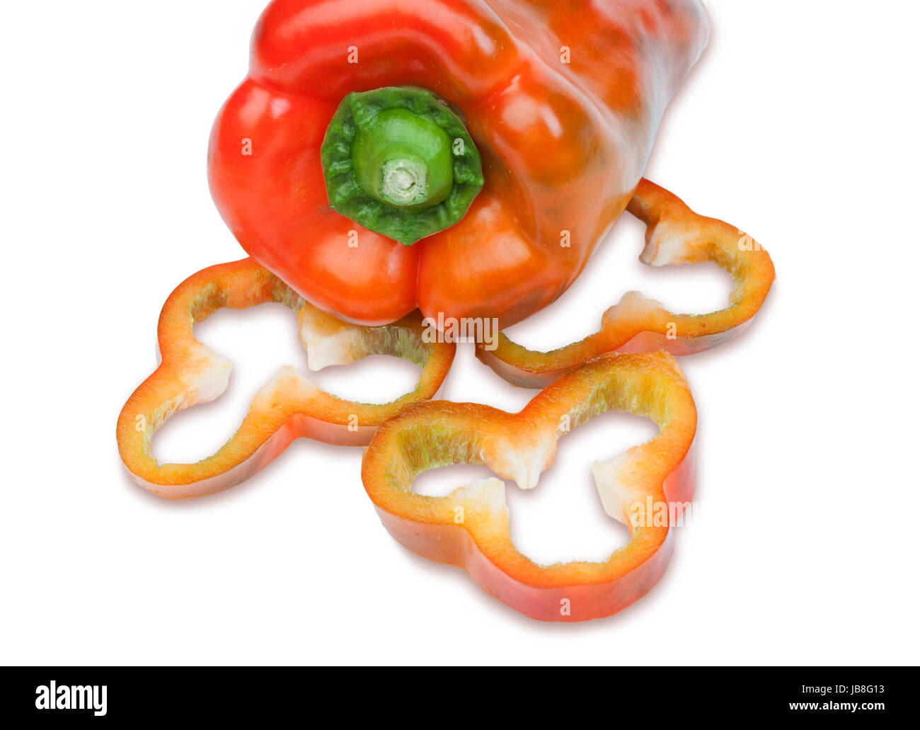 Red pepper isolated on a white background Stock Photo - Alamy
