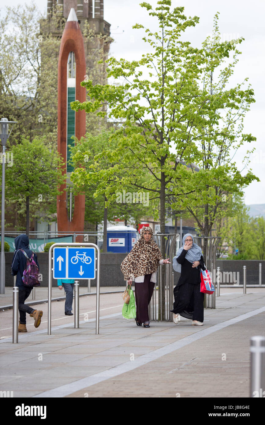 General view of Nelson , a town in Lancashire in the notth of England ...