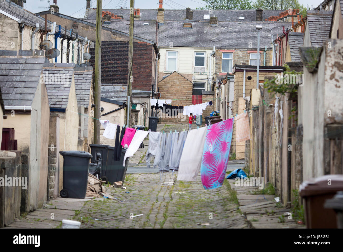 General view of Nelson , a town in Lancashire in the notth of England ...