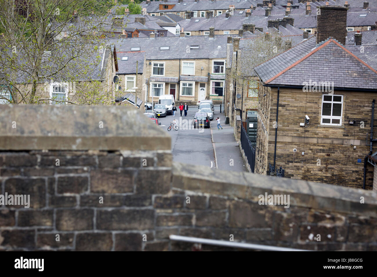 General view of Nelson , a town in Lancashire in the notth of England ...