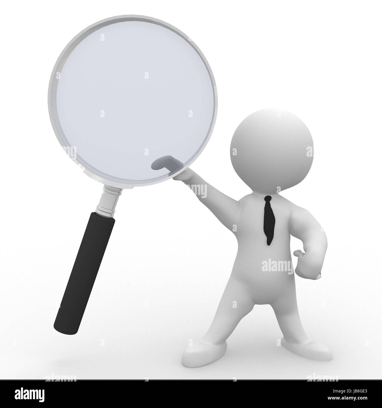 Smart figure holding loupe in hands Stock Photo - Alamy