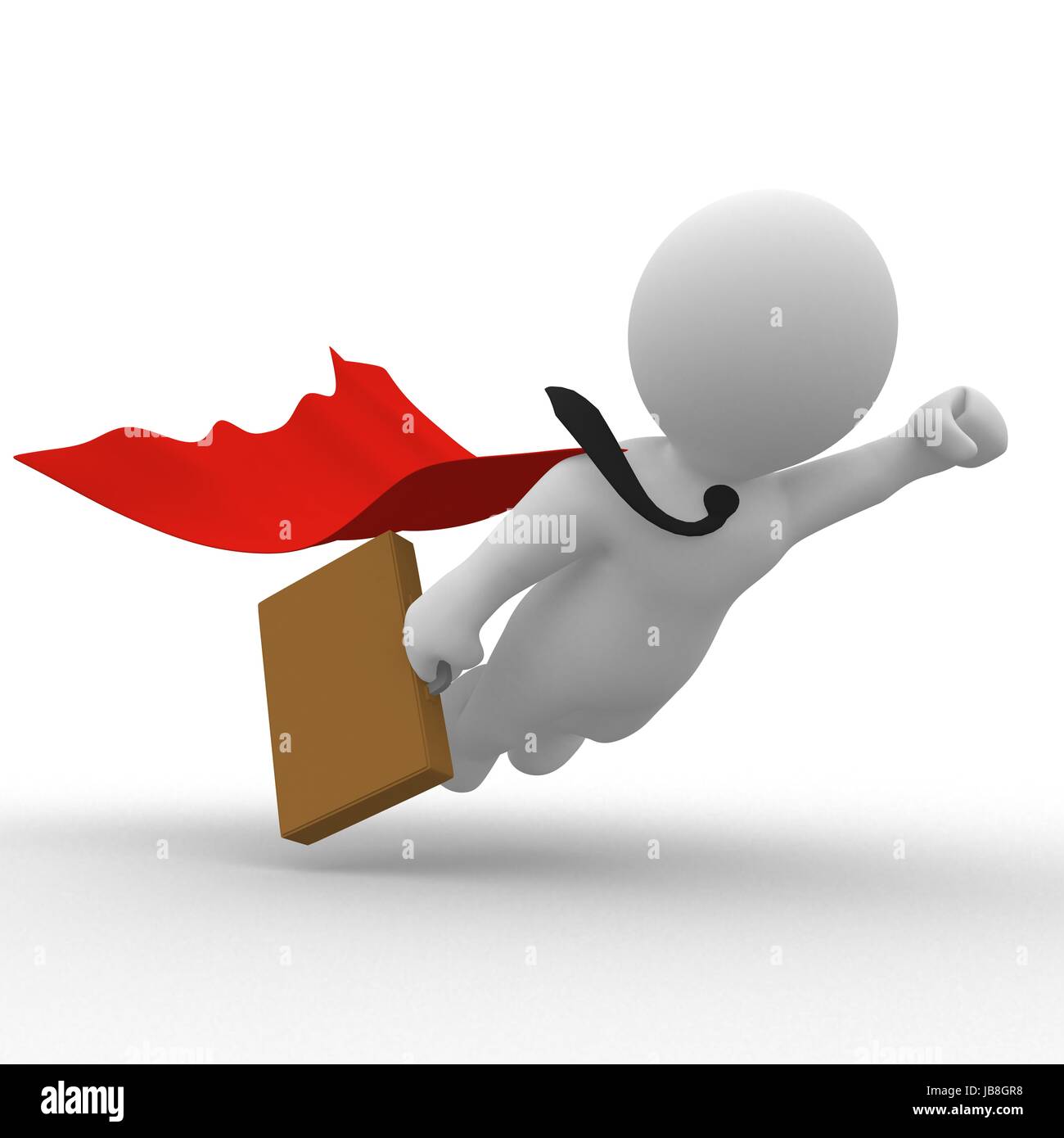 Smart figure is a flying superman Stock Photo - Alamy