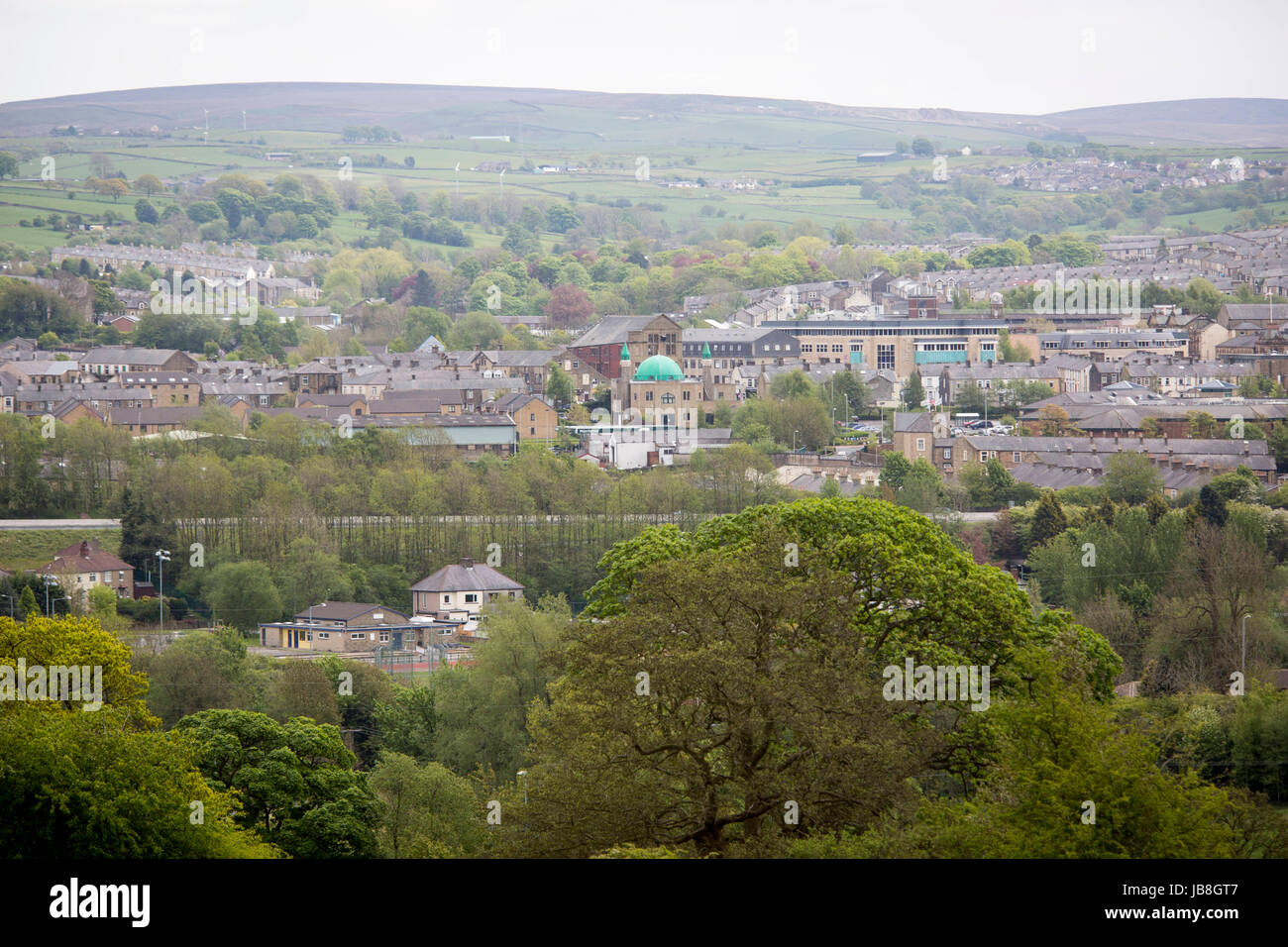 General view of Nelson , a town in Lancashire in the notth of England ...