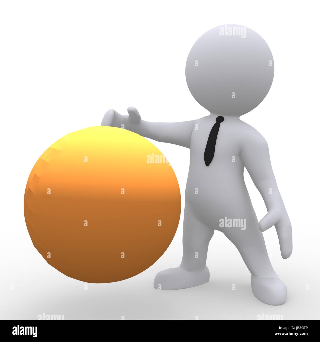 Smart figure playing with a colorful ball Stock Photo - Alamy