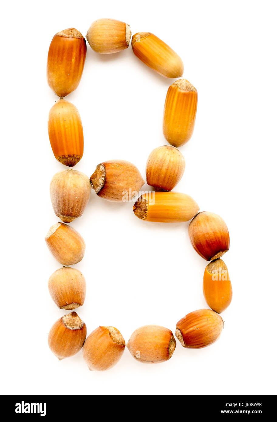 Letter B. Hazelnut Stock Photo - Alamy