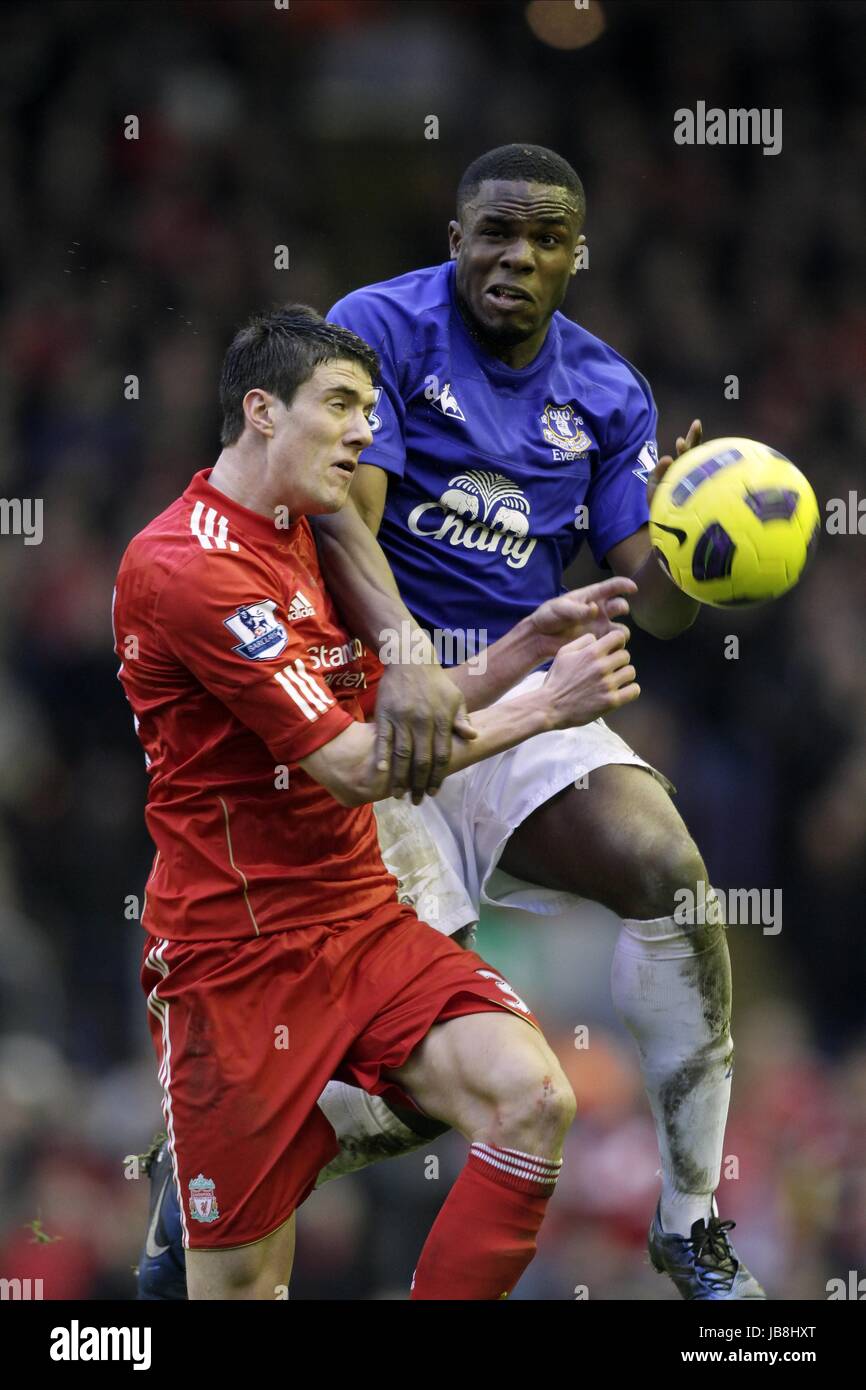 VICTOR ANICHEBE & DAVID KELLY LIVERPOOL V EVERTON ANFIELD LIVERPOOL ...