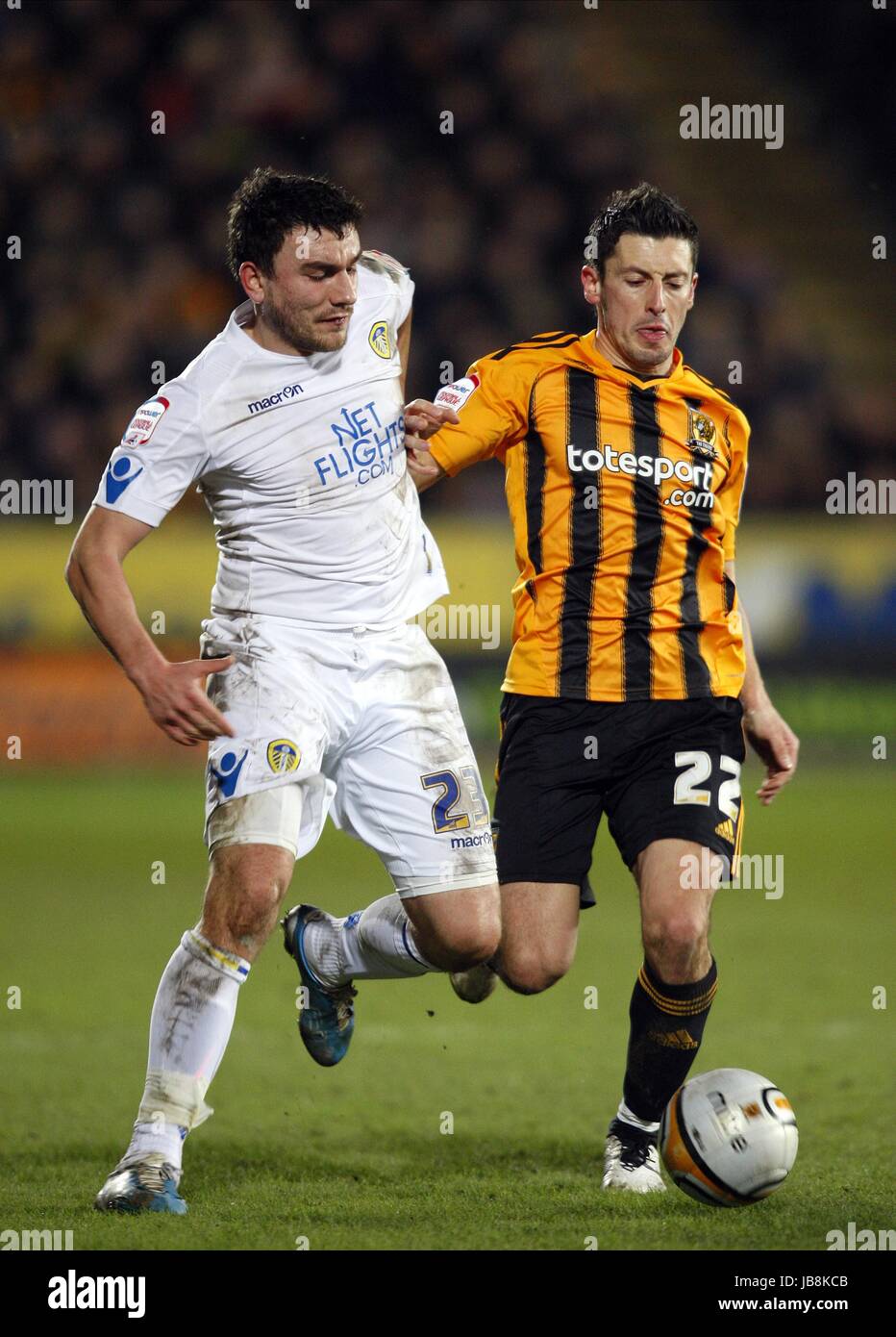 ROBERT SNODGRASS & ROBERT KORE HULL CITY V LEEDS UNITED KC STADIUM HULL ...