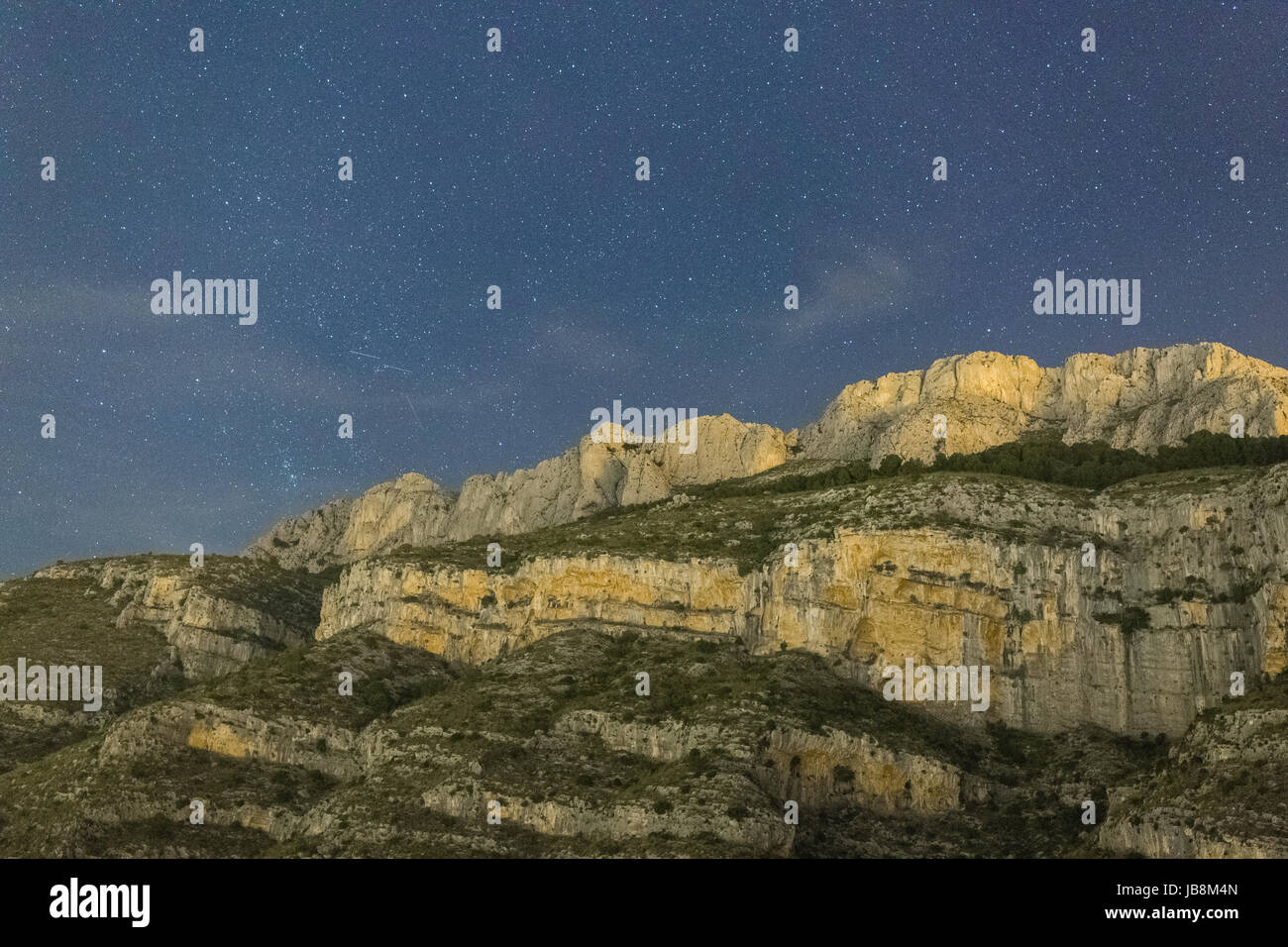 Landscape photo taken at night, during night time with plenty stars in ...