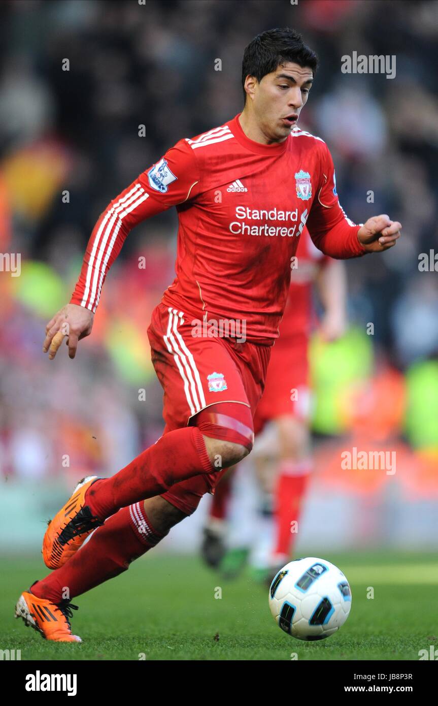 LUIS SUAREZ LIVERPOOL FC ANFIELD LIVERPOOL ENGLAND 06 March 2011 Stock ...