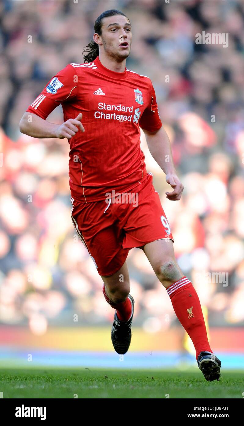 ANDY CARROLL LIVERPOOL FC ANFIELD LIVERPOOL ENGLAND 06 March 2011 Stock ...