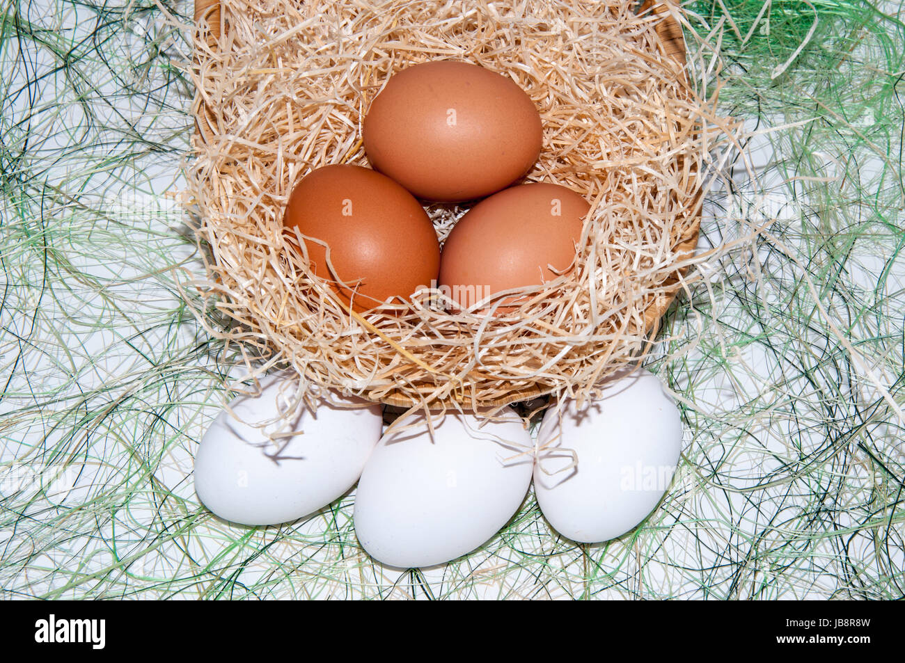 Fresh eggs for the feast of Easter, the radiant resurrection of Christ ...