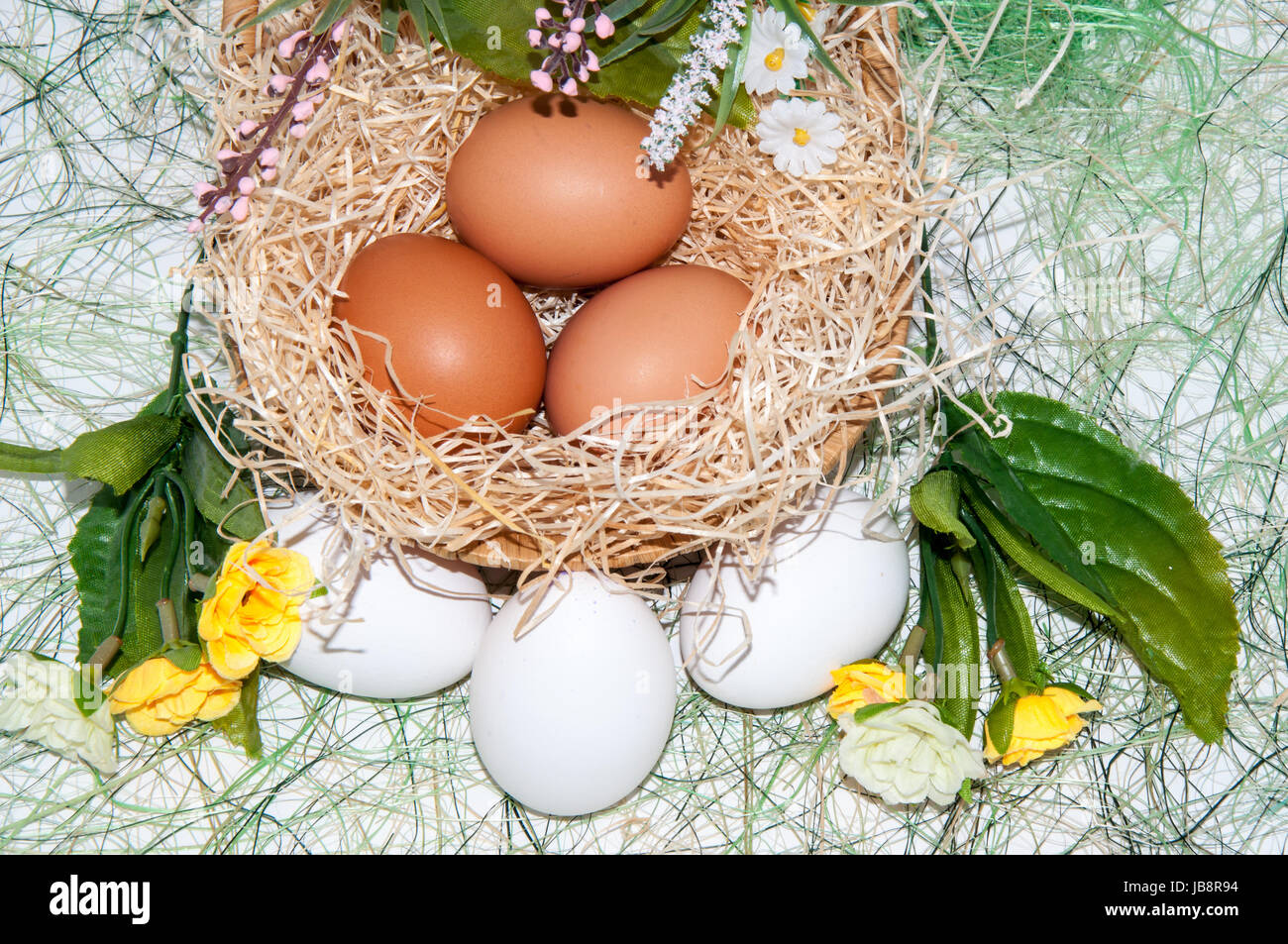 Fresh eggs for the feast of Easter, the radiant resurrection of Christ ...