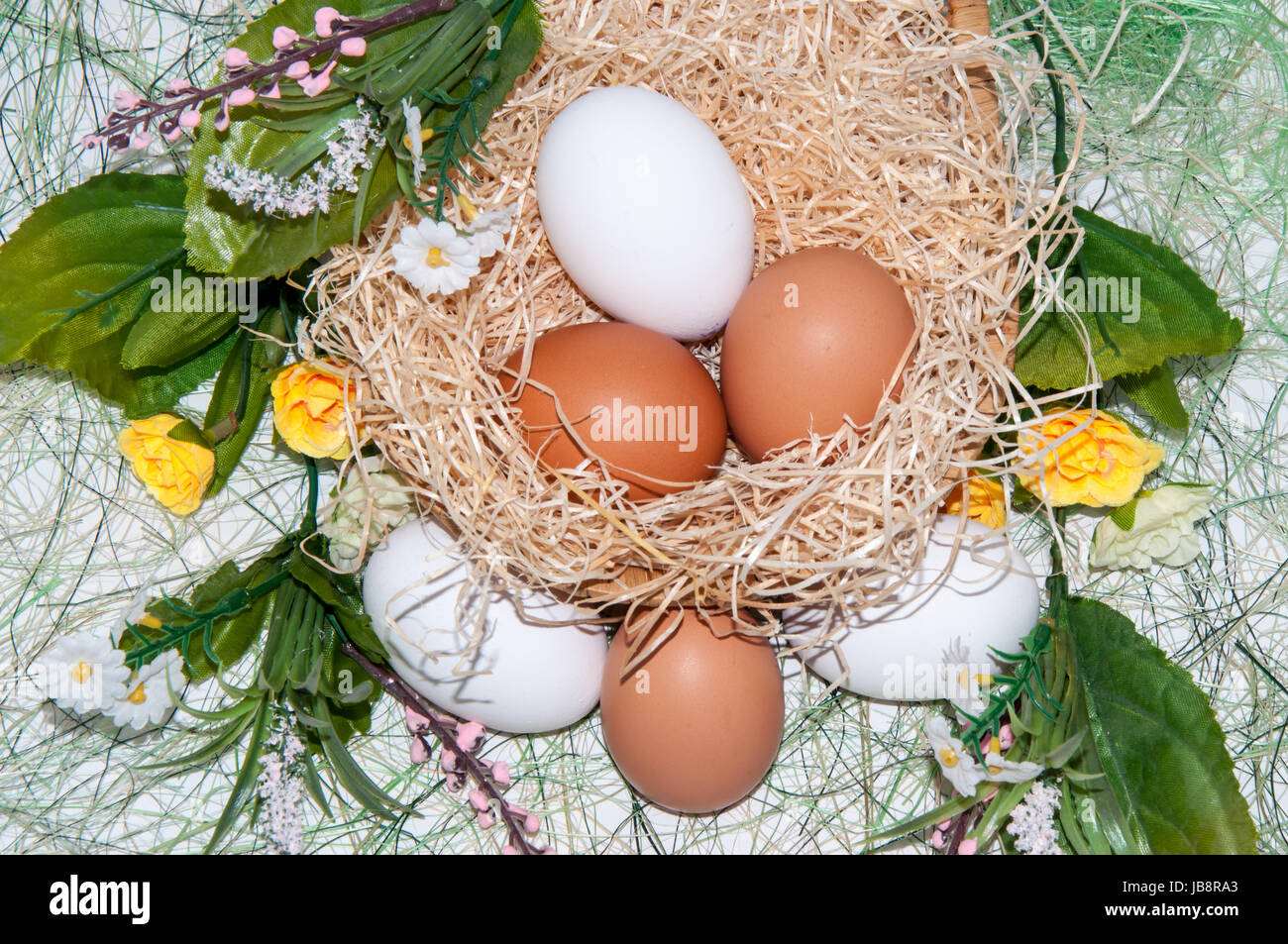 Fresh eggs for the feast of Easter, the radiant resurrection of Christ ...