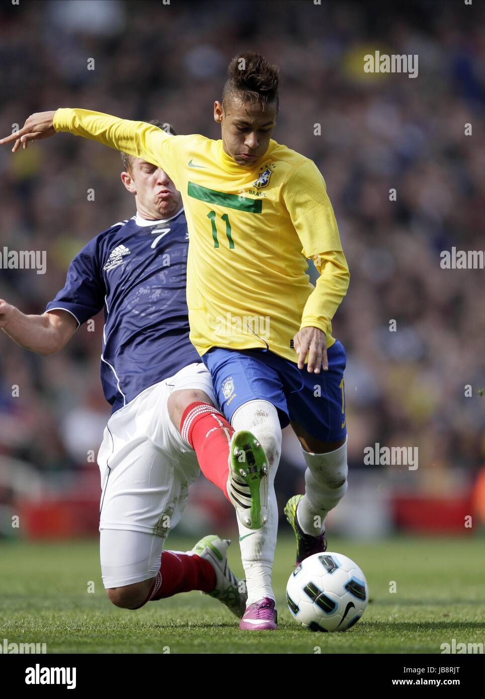 NEYMAR CHARLIE ADAM BRAZIL V SCOTLAND BRAZIL V SCOTLAND EMIRATES ...