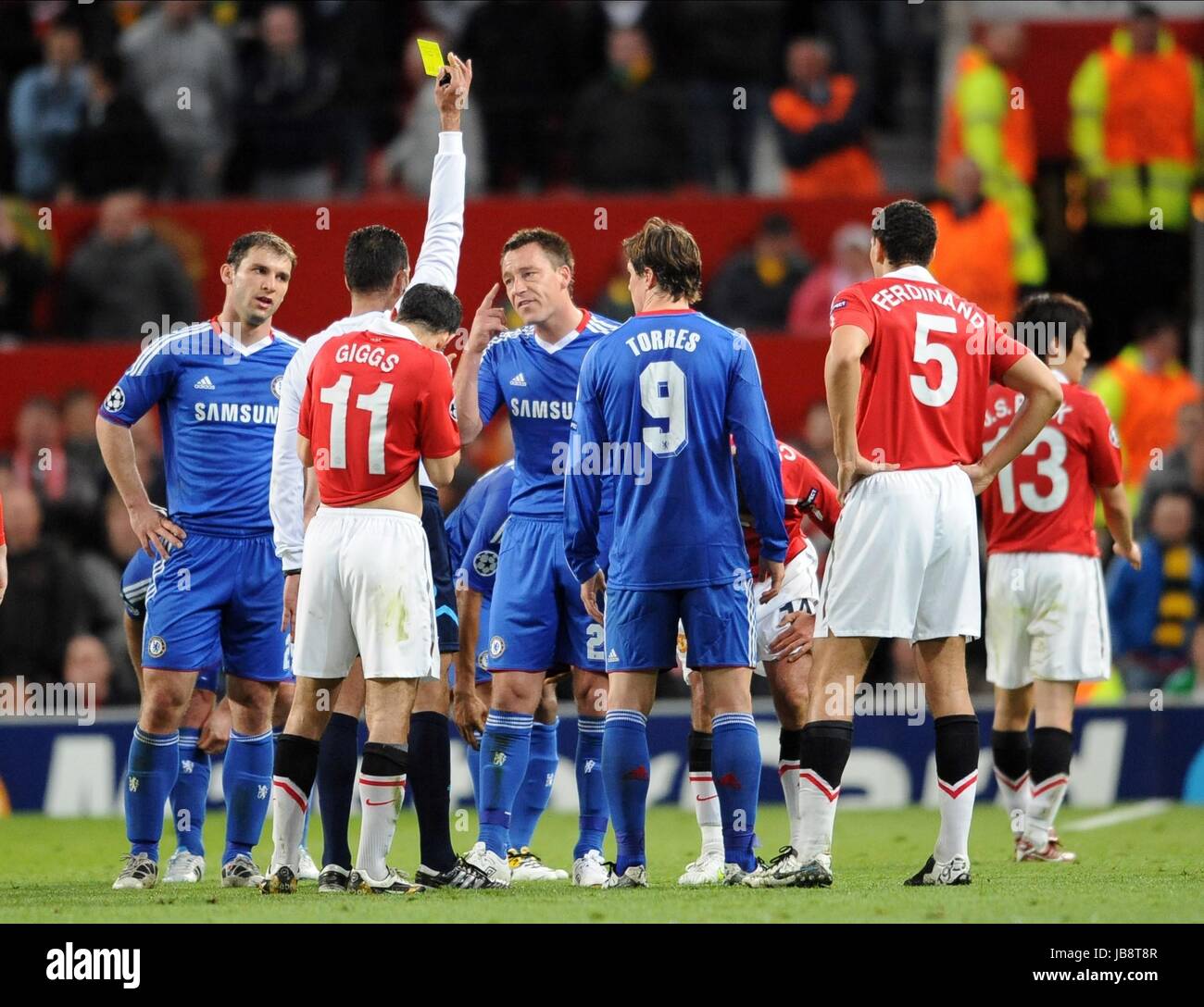 JOHN TERRY GETS BOOKED AFTER J MANCHESTER UTD V CHELSEA OLD TRAFFORD ...