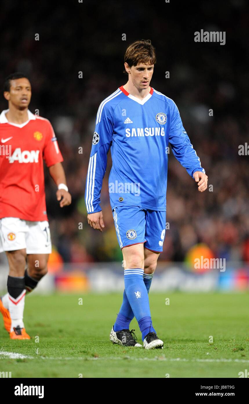 FERNANDO TORRES LEAVES THE FIE MANCHESTER UTD V CHELSEA OLD TRAFFORD ...