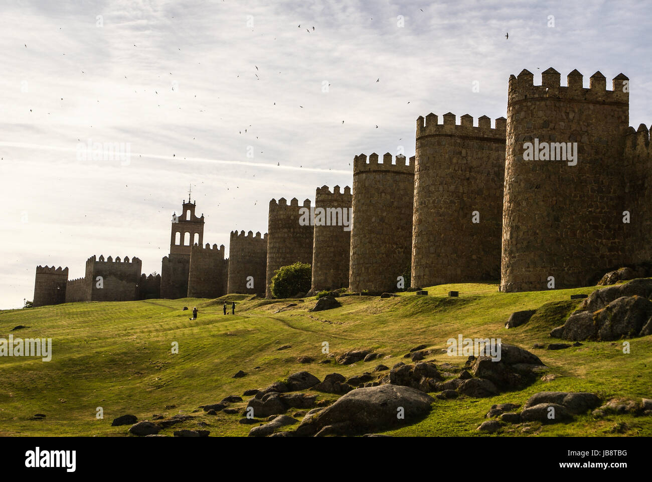 Scenic medieval city walls of Avila, Spain, UNESCO list Stock Photo - Alamy