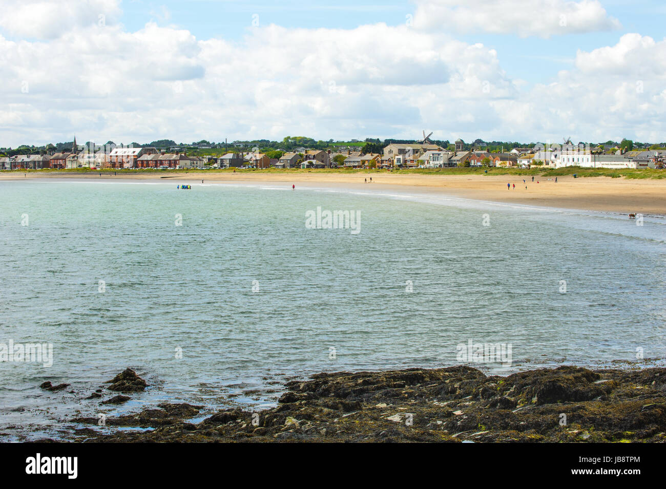 Skerries, Ireland- View on the beach at Skerries town, county Dublin ...