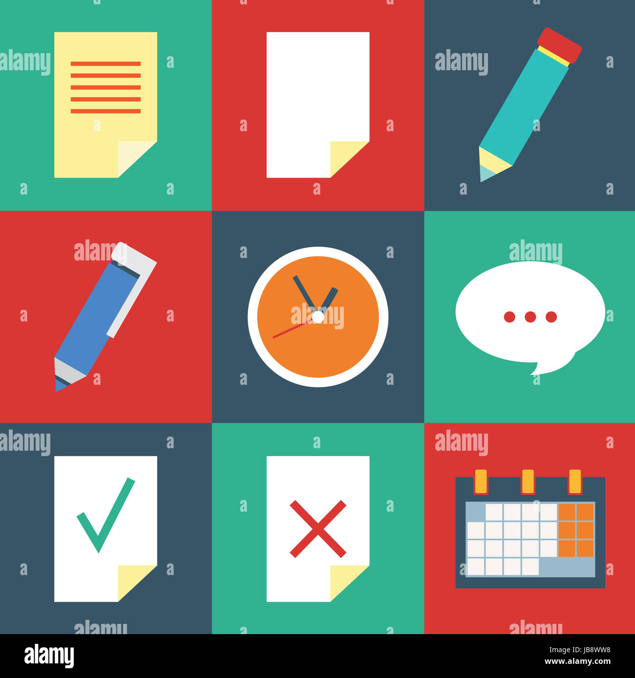 organizer icon set vector symbol, organisation mail Stock Photo - Alamy