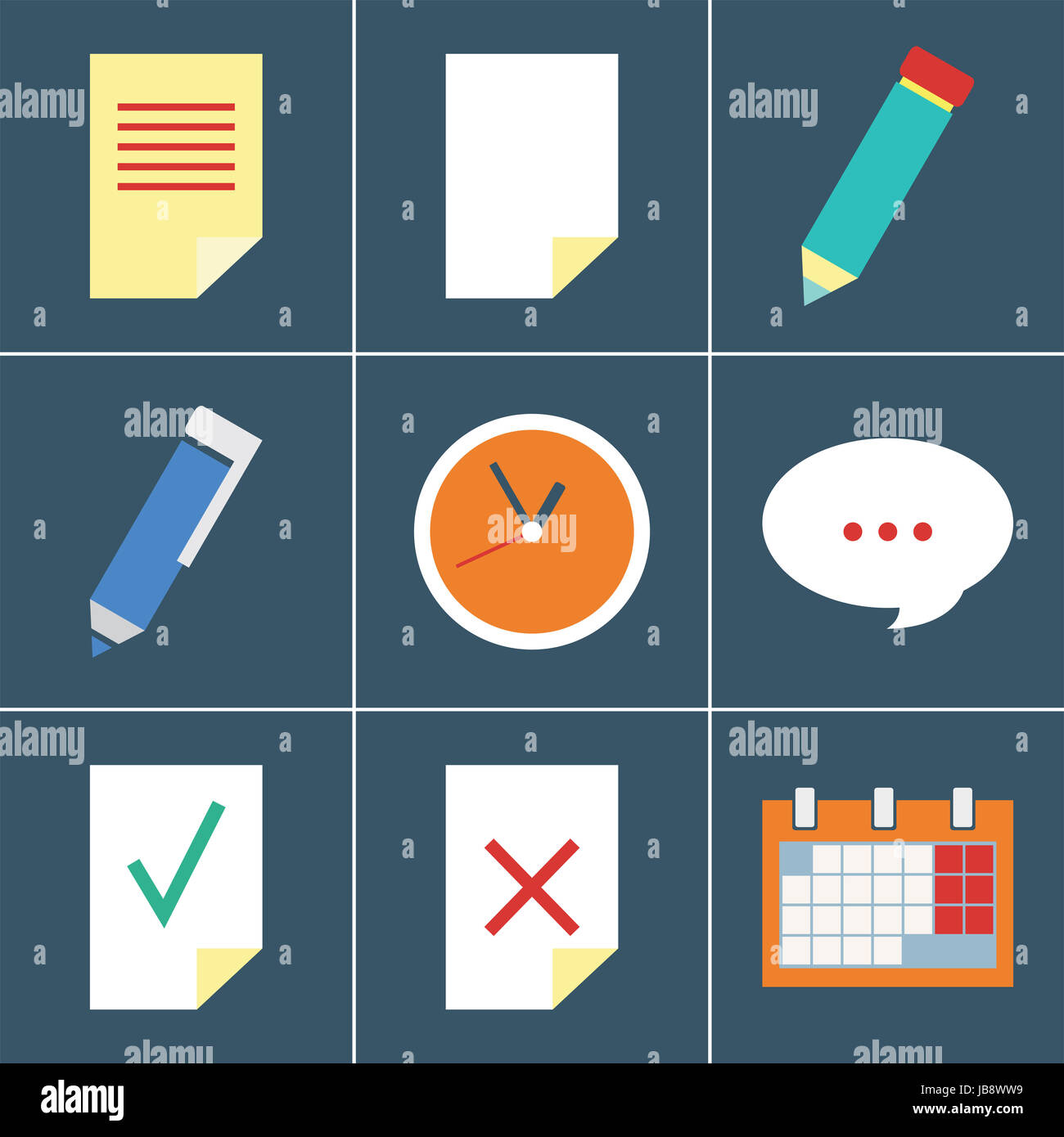 organizer icon set Stock Photo - Alamy