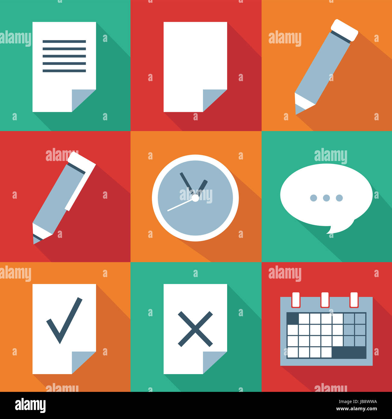 organizer icon set Stock Photo - Alamy