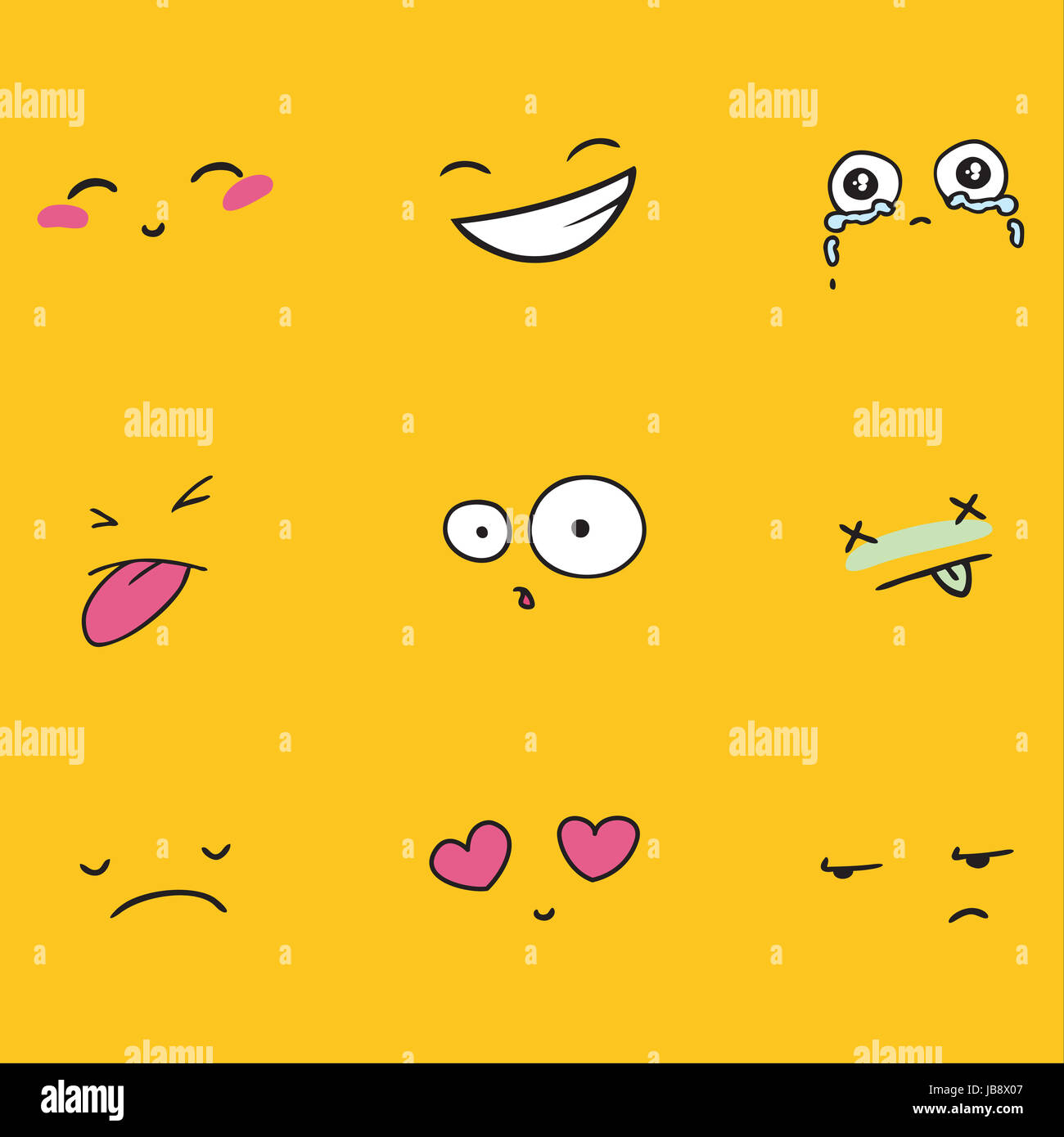Vector Smile Set Stock Photo - Alamy