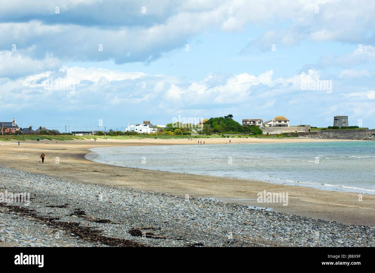 Skerries, Ireland- View on the beach at Skerries town, county Dublin ...