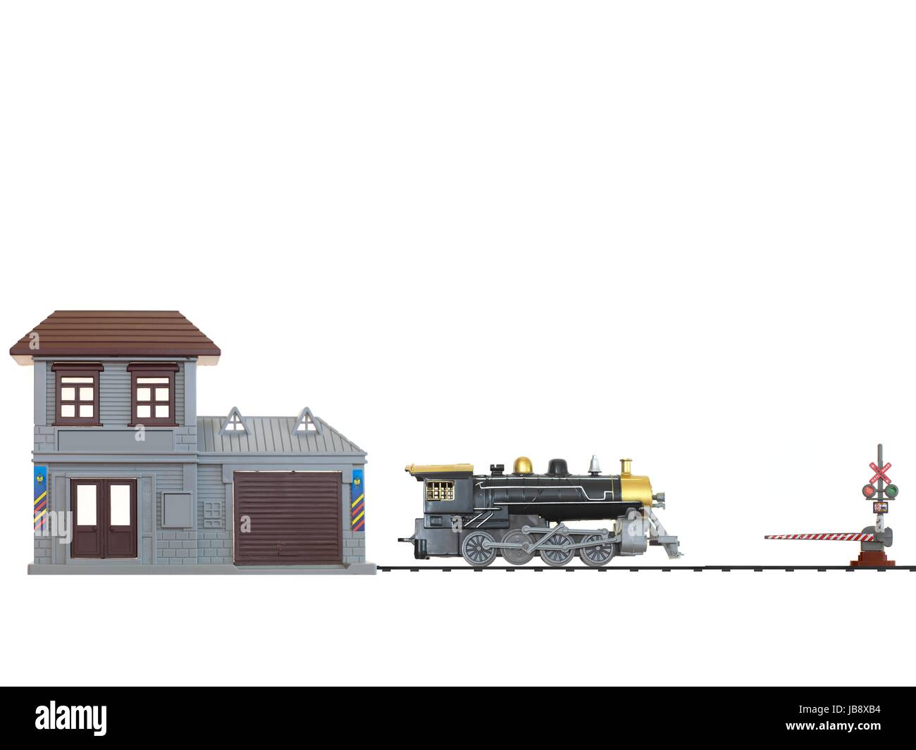 A toy train isolated against a white background Stock Photo - Alamy