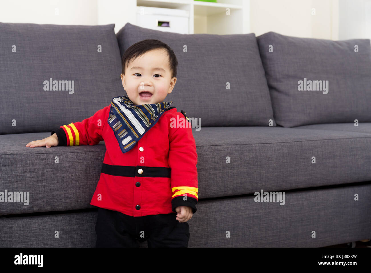 Little kid at home Stock Photo - Alamy