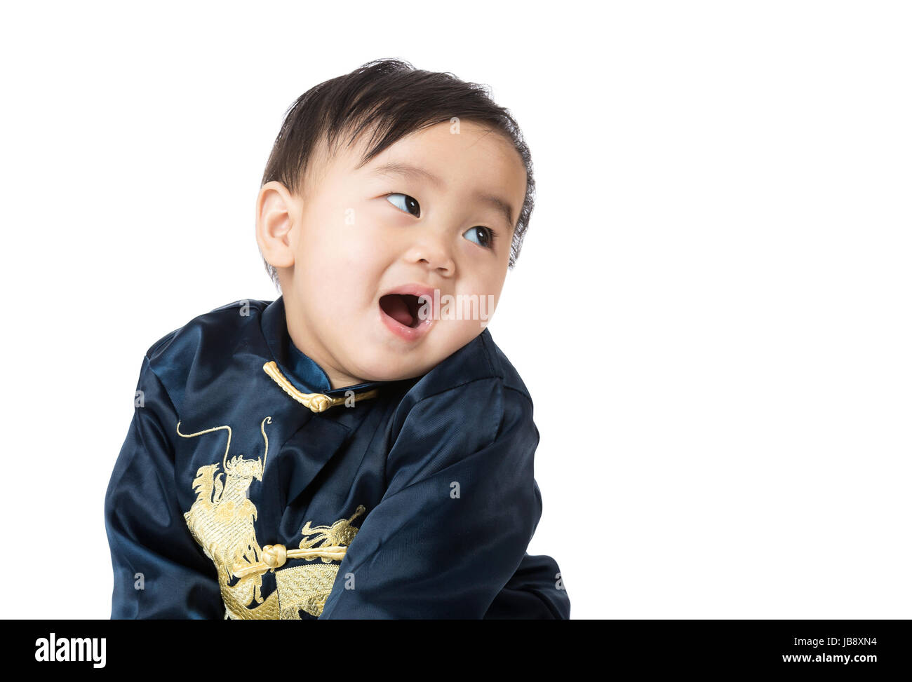 Chinese boy wearing traditional costume hi-res stock photography and ...