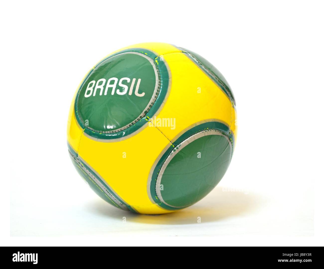 Brazilian Soccer Ball over White Stock Photo - Alamy