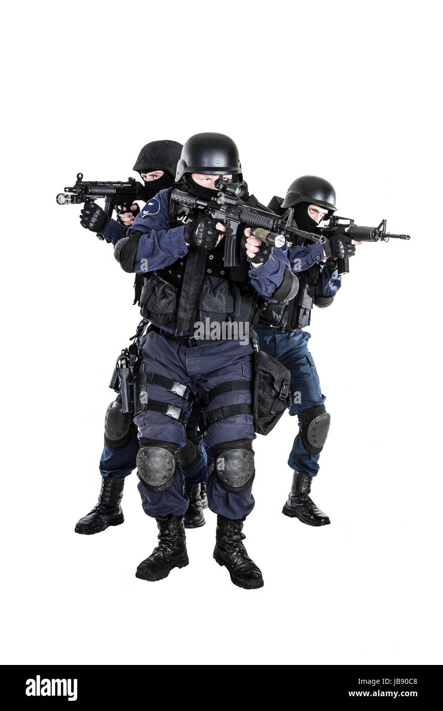 Special weapons and tactics (SWAT) team in action Stock Photo - Alamy