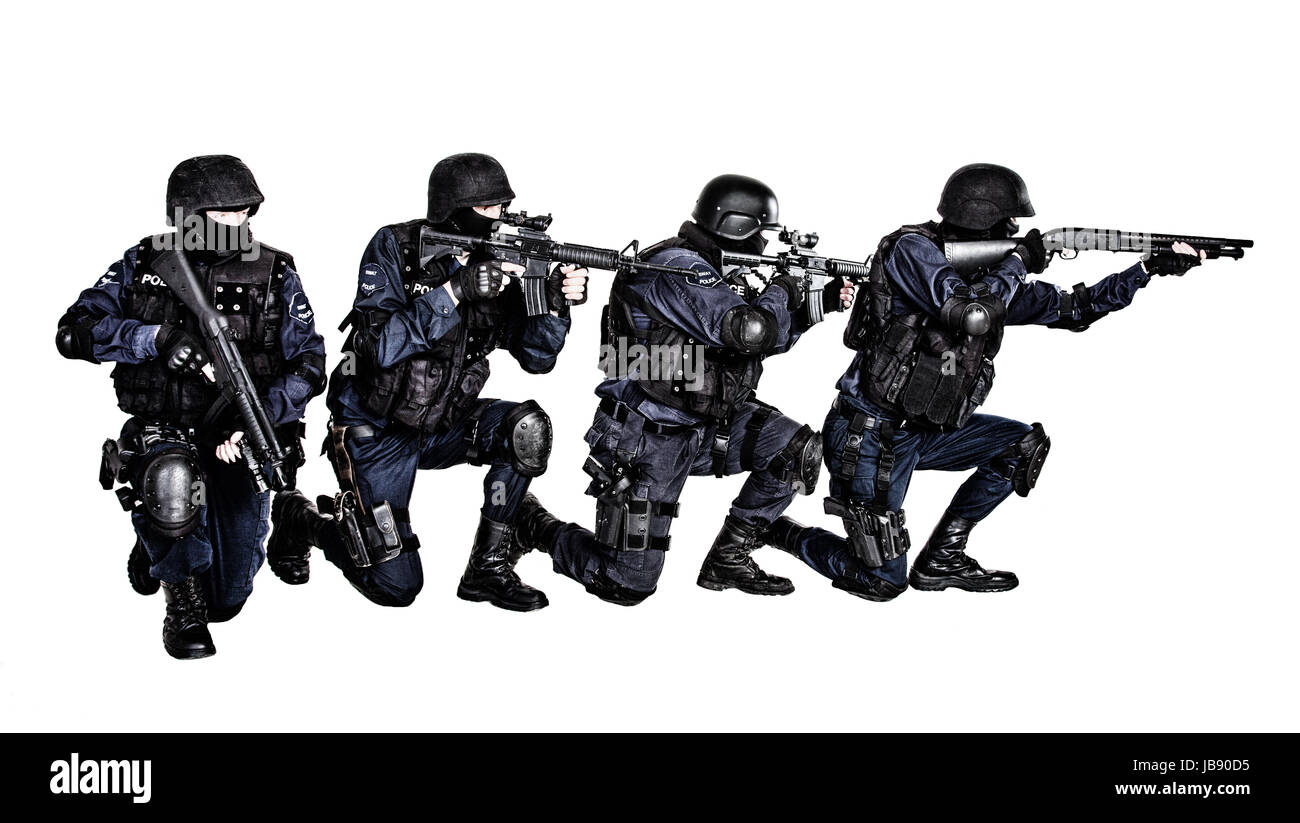 Special weapons and tactics (SWAT) team in action Stock Photo - Alamy