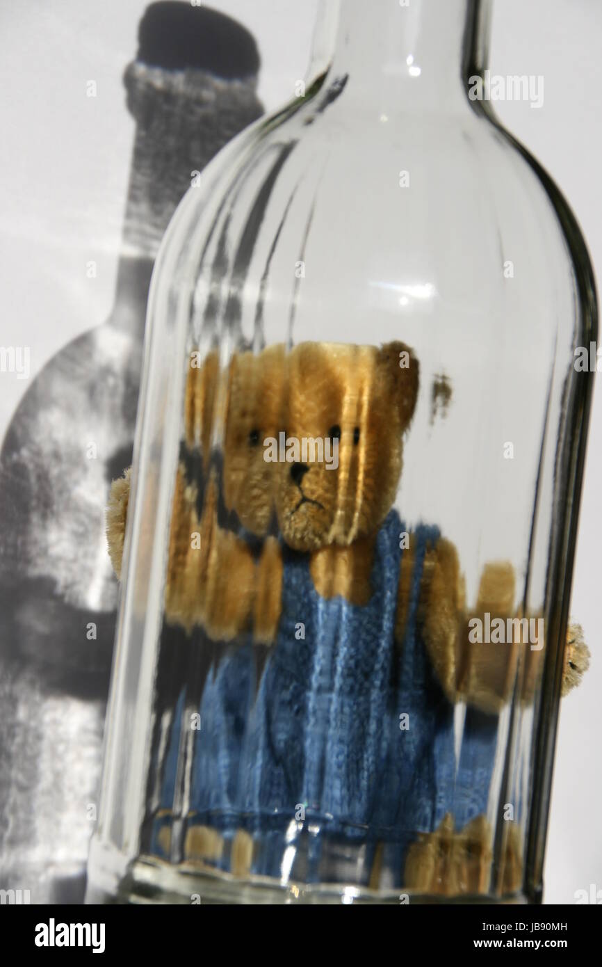 teddy behind glass Stock Photo - Alamy