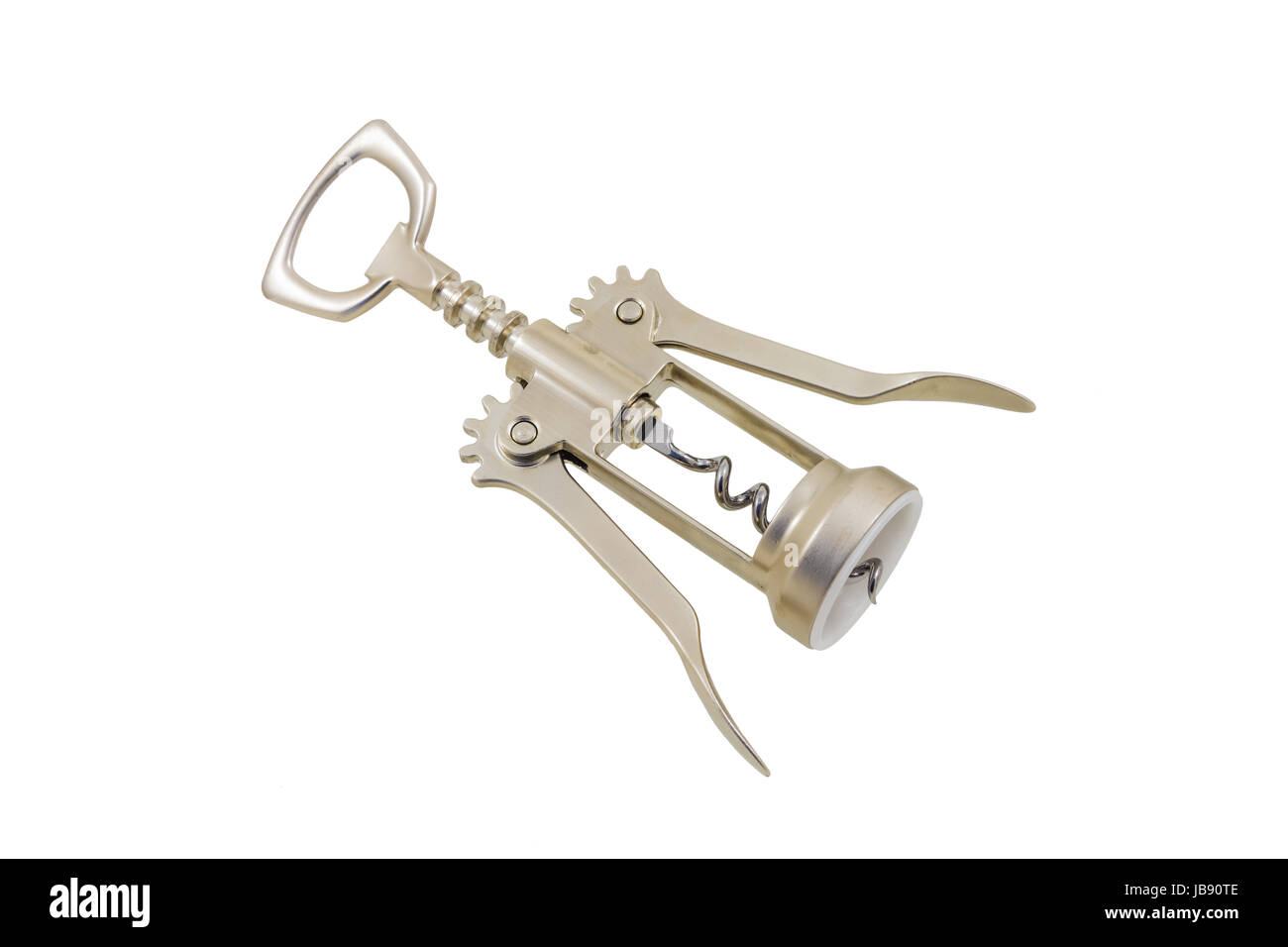 Metal corkscrew isolated on white background Stock Photo - Alamy