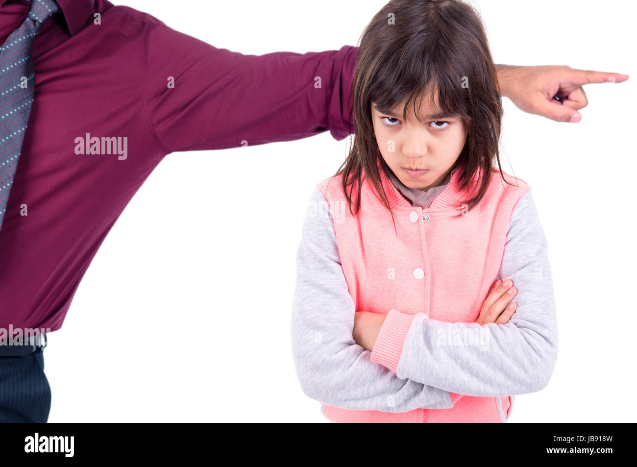Young girl being grounded by her father Stock Photo - Alamy