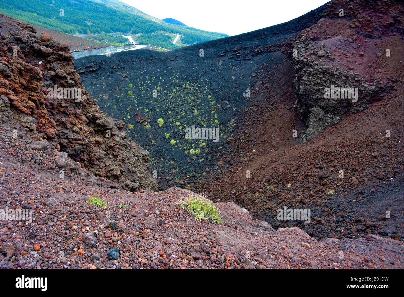 Italien, Italia, Sizilien, Ätnagebiet, Vulkanasche und Gestein ...