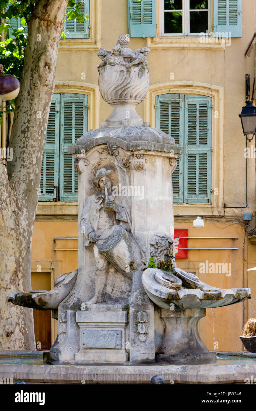 fountain, Aix-en-Provence, Provence, France Stock Photo - Alamy