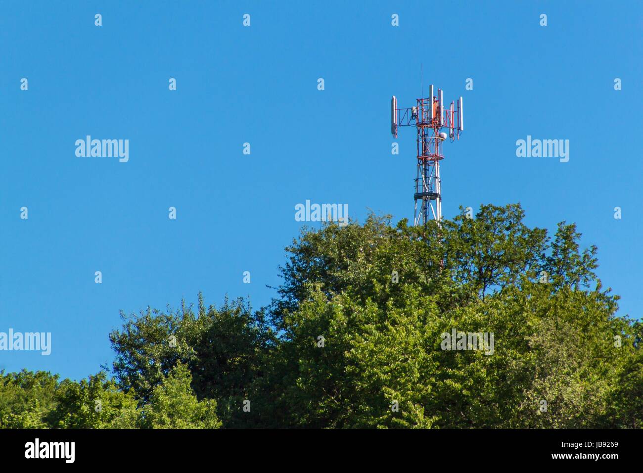 Technology on the top of the telecommunication GSM. Masts for mobile ...