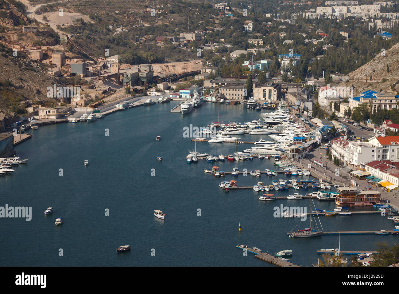Coastal landscape of Balaklava, Crimea, Ukraine, sunny weather Stock ...