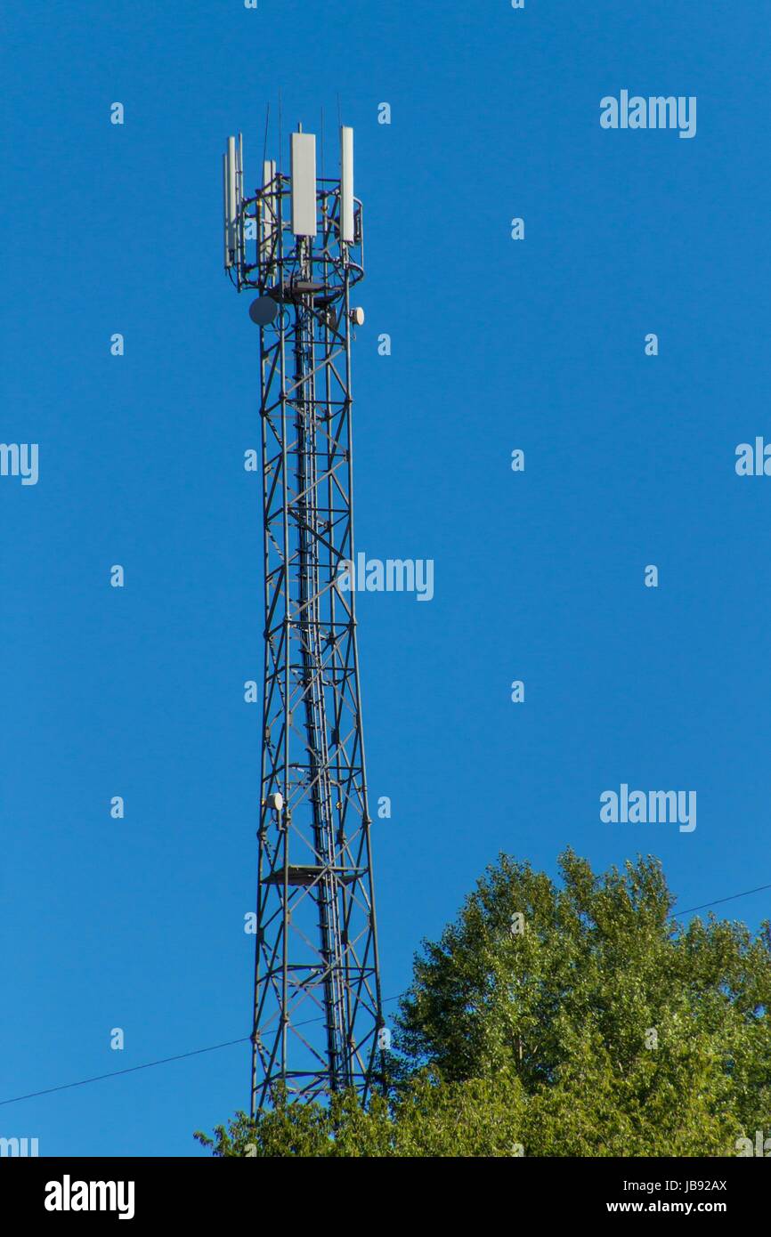 Technology on the top of the telecommunication GSM. Masts for mobile ...
