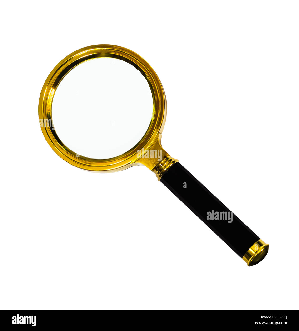 Magnifying glass isolated on white background with clipping path Stock ...