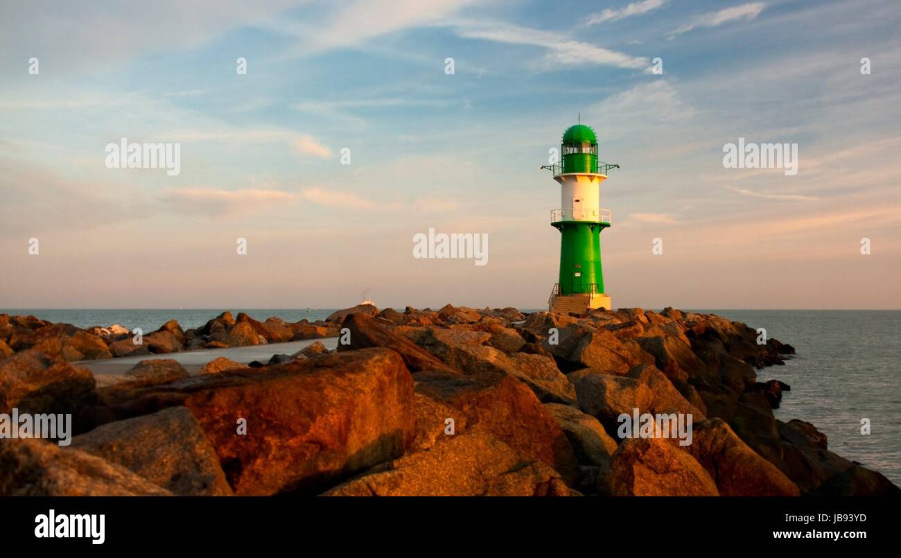 port entrance beacon Stock Photo - Alamy
